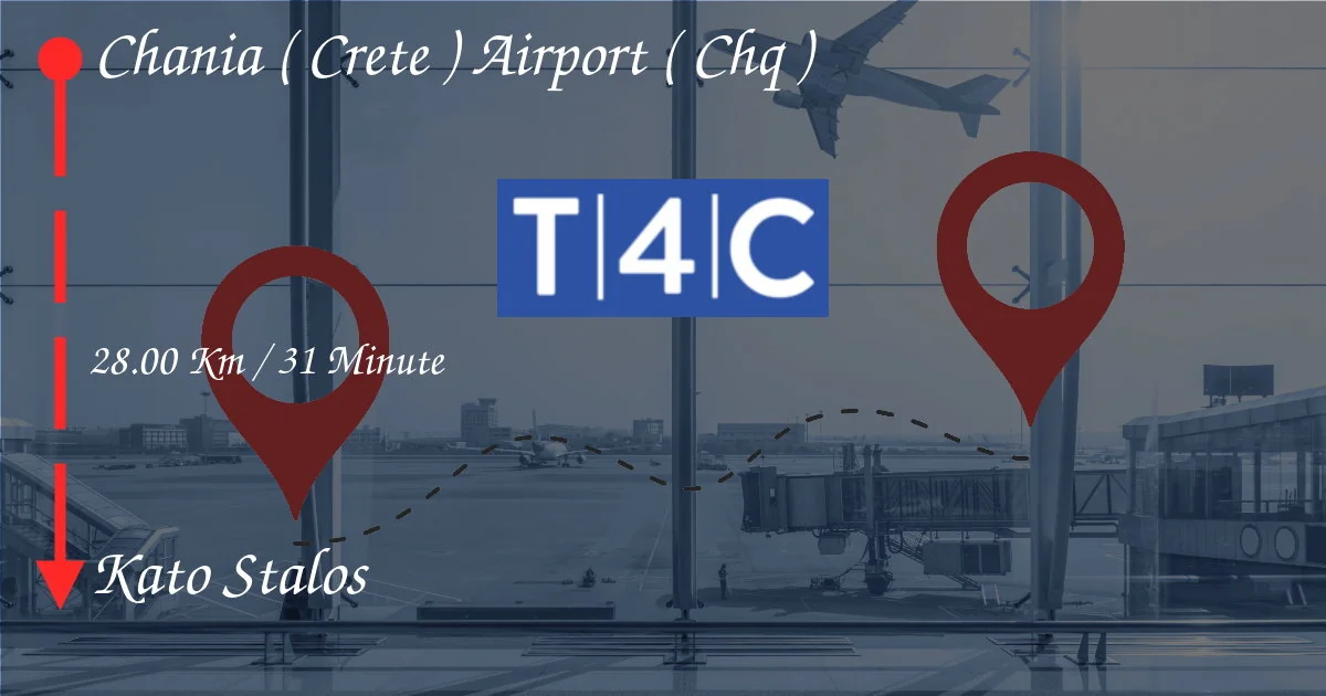 Wie man vom Flughafen Chania (Kreta) nach Kato Stalos geht | Wie man geht | T4C - Transfer4Cheap